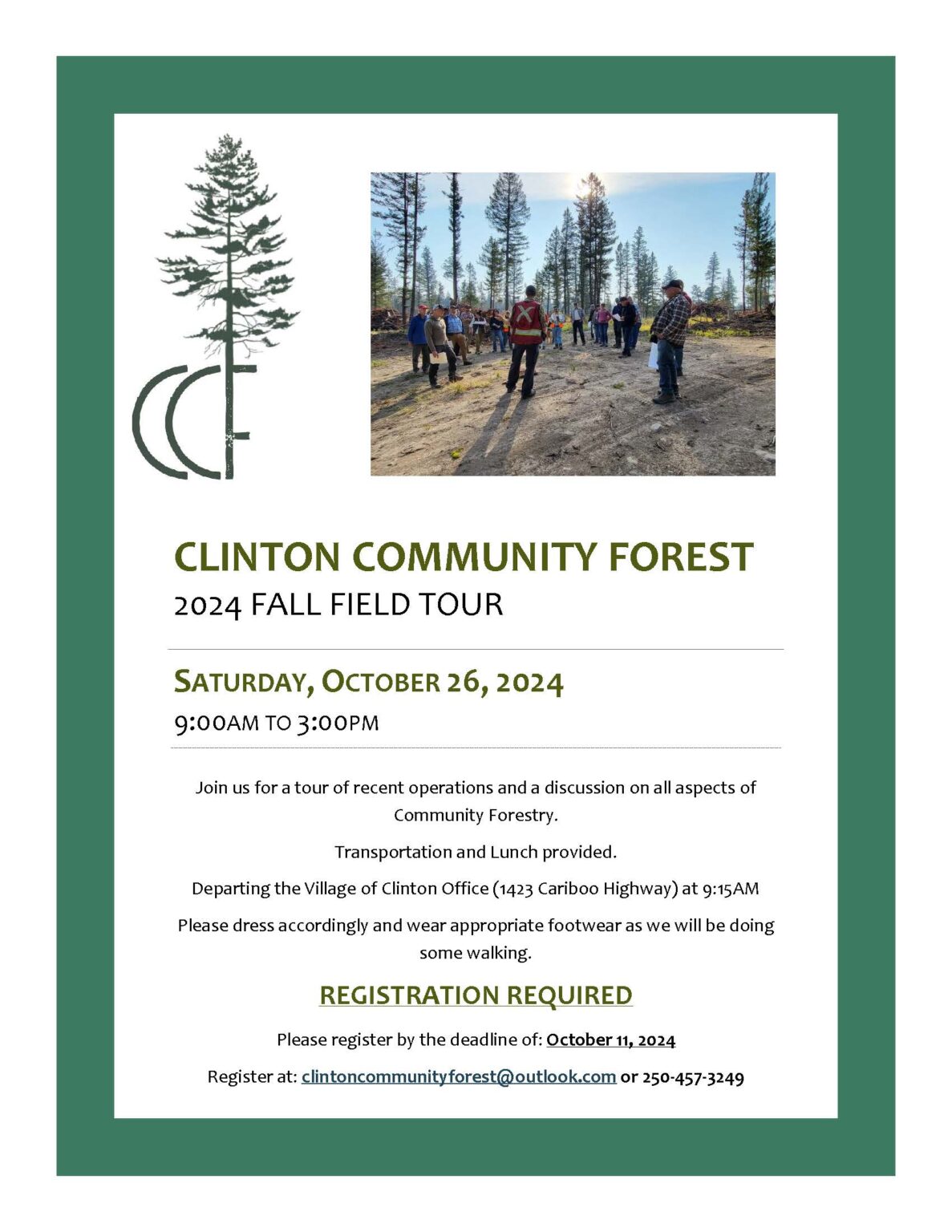 2024 CCF FIELD TOUR – Clinton Community Forest