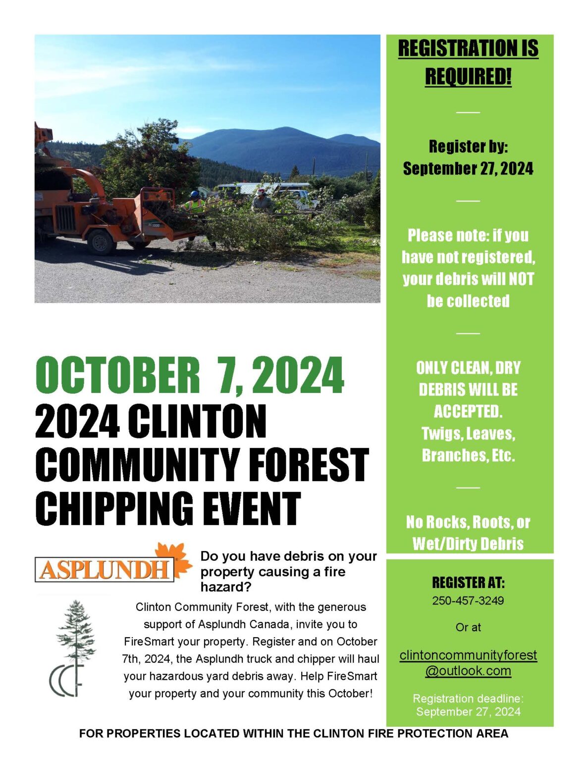 2024 CCF Chipping Event – Clinton Community Forest